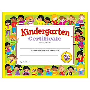 TREND enterprises, Inc. Kindergarten Certificate, 30 ct