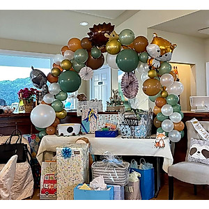 13 Pieces Woodland Animal Balloons, Forest Animals Foil Mylar Balloon for Woodland Themed Baby Shower Birthday Fall Party Decorations