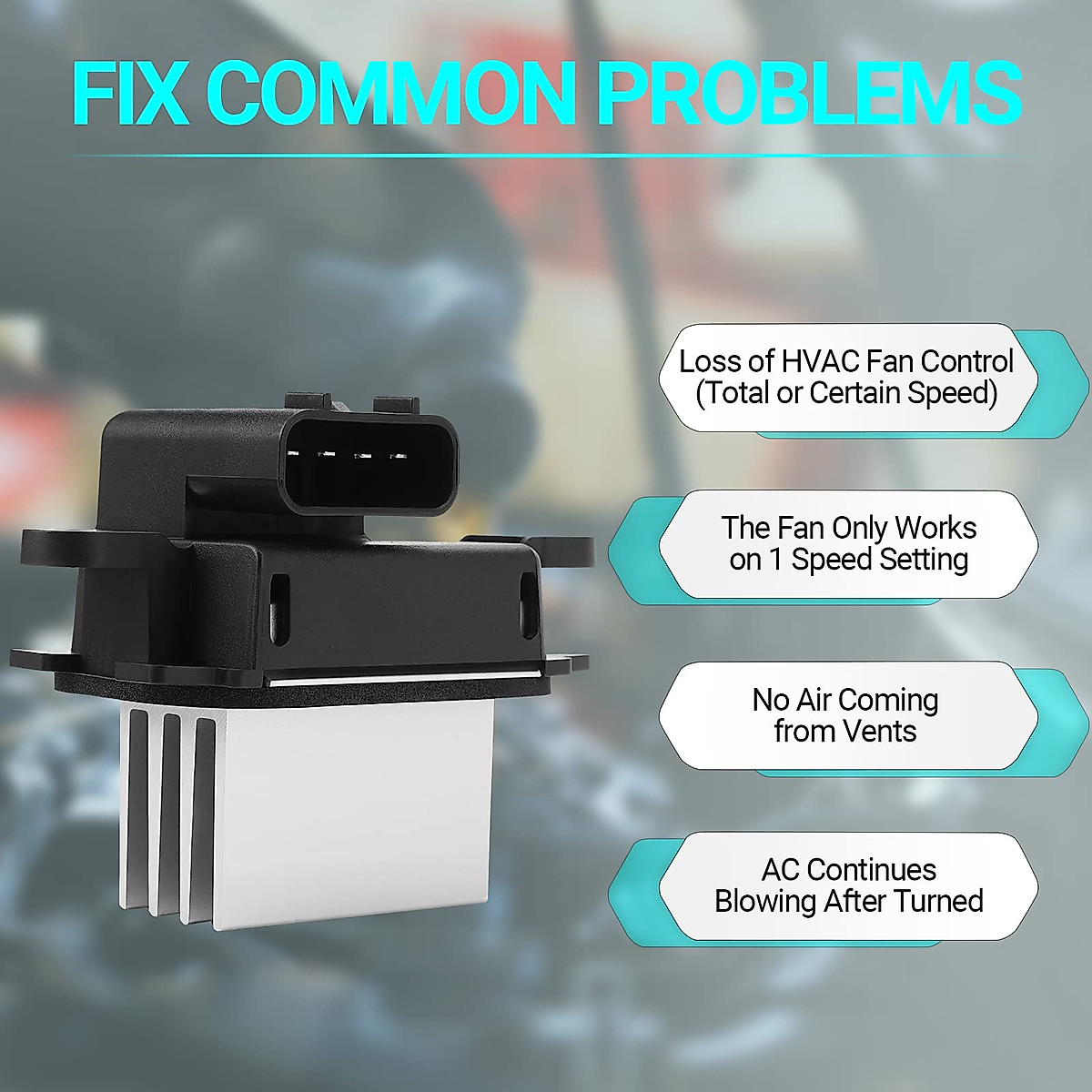 HVAC Blower Motor Resistor AC Blower Control Module - Compatible with 2010-2017 Ford Expedition 2010-2014 Ford F-150 2011-2017 Lincoln Navigator Auto Temp Control - Replace # BL3Z-19E624-A YH-1829