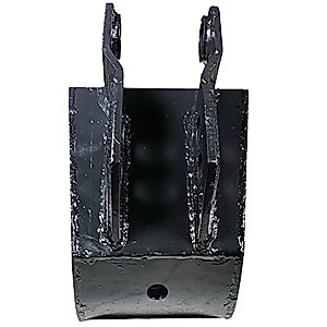 Titan Attachments 12" Fronthoe Bucket Fits Mini Skid Steer Fronthoe Backhoe Excavator, Bolt-on Forged Carbon Steel Teeth, Drainage Holes