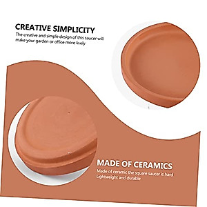 MARMERDO 5pcs Terracotta Planter Tray Potted Plants Bonsai Tray Serving Tray Round Classic Round Planter Saucer Plant Saucers for Indoors Plant Coasters Ceramic Terracotta Flower Pot Plate