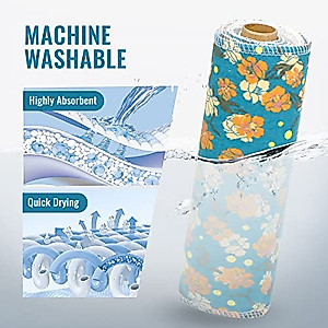 UNIMEIX 12 Pack Reusable Paper Towels Washable Roll Zero Waste Reusable Napkins Eco Friendly Paperless Towels for Kichen