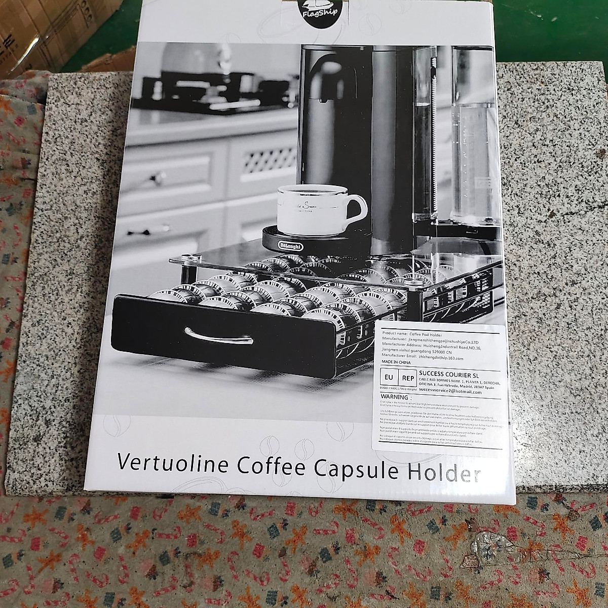 Flagship for Nespresso Pod Holder Drawer Coffee Pod Organizer Storage for Nespresso Capsules Holder Glass Storage Tray Vertuo 40 Pods