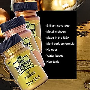 FolkArt Gold Assorted Easy to Apply DIY Crafts, Art Supplies with A Metallic Finish Treasure Paint 2 Fl Oz 59 Ml (Pack of 1)