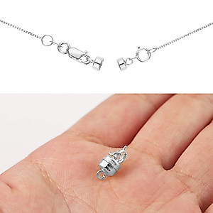 925 Sterling Silver Magnetic Jewelry Clasps Magnetic Necklace Clasps and Closures Sterling Silver Bracelet Necklace Extender