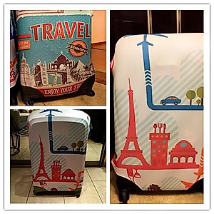 BIGCARJOB Travel Suitcase Protector Covers Sloth Printed Kids Girls Luggage Baggage Cover Fit 22-24inches