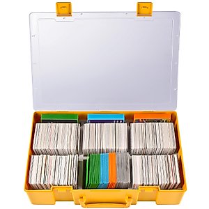 ALCYON Baseball Cards Storage Box, 2200+ Football Card Holder Organizer Case Compatible with Against Maturity, C.A.H MTG Deck/for Against Humanity/for Magic The Gathering Sports Cards (Box Only)
