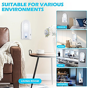 Electronic Flying Insect Trap 2 Pack Plug in Flea Fly Catcher Gnat Moth Bug Killer with Night Light UV Attractant and Sticky Boards for Home Office Garage