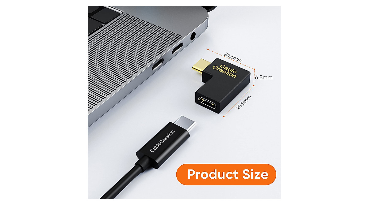 CableCreation USB C Right Angle Adapter 3-Pack - 10Gbps Extension