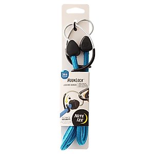 Nite Ize, Inc. BHL36-03-R3 Nite IZE HookLock, Premium Steel Locking Hook Bungee Cord, 36 Inch, Blue