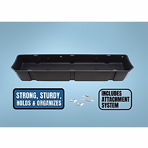 RHA Under Seat Storage 2015-2024 SuperCrew Fits Ford F-150, 2017-2024 Super Duty F-250/F-350 Crew Cab Upgraded Rear Underseat Box Black Organizer (WITHOUT OEM Floor Mounted Flip-up Storage)