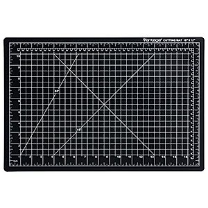 Dahle - 10671-12580 Vantage 10671 Self-Healing Cutting Mat, 12"x18", 1/2" Grid, 5 Layers for Max Healing, Perfect for Crafts & Sewing, Black