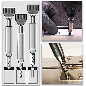 Self Centering Drill Bit Set, 4 PCS HSS Self-Centering Hinge Tapper Core Drill Bit Set, Woodworking Tools and Accessories 5/64", 7/64", 9/64", 11/64"