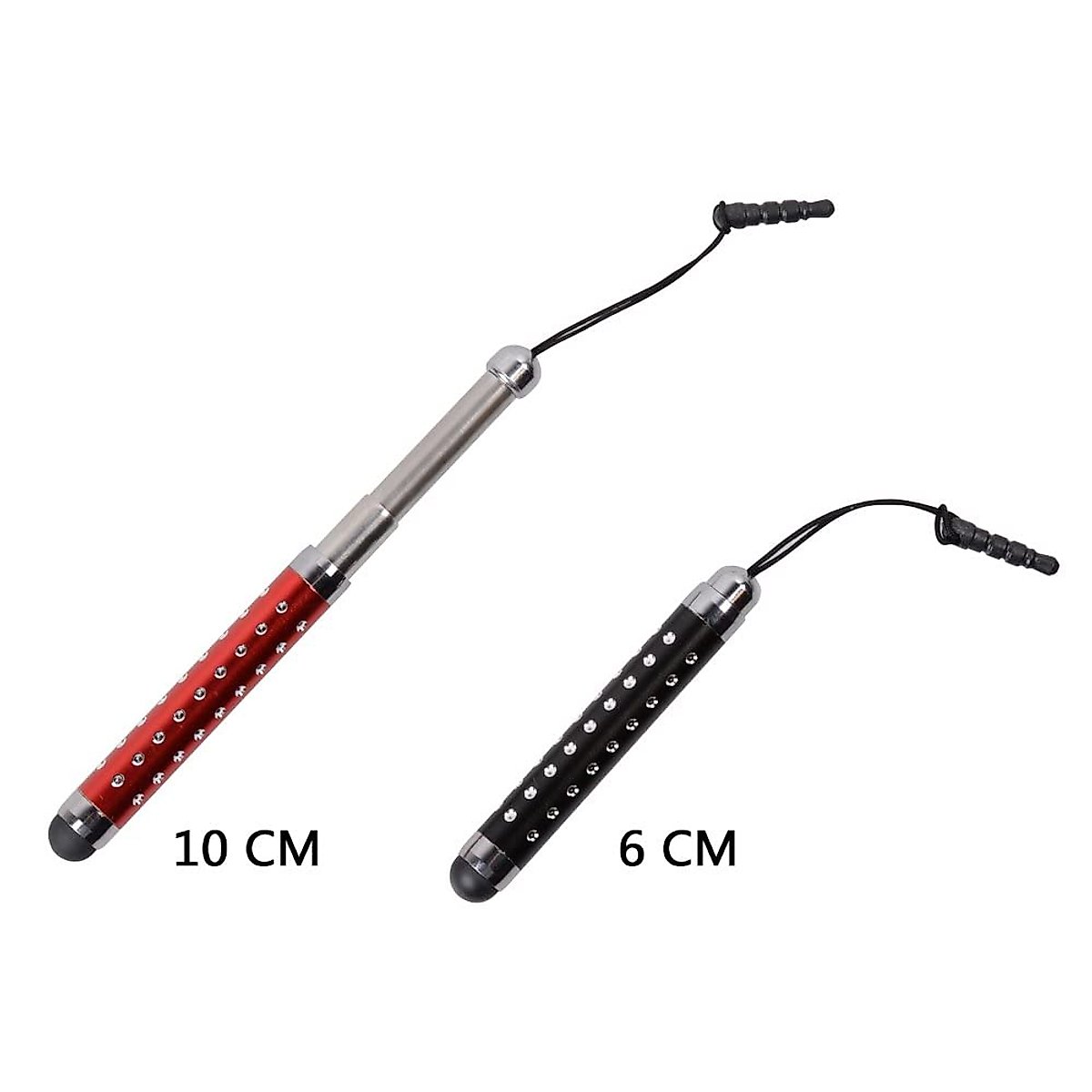 IC ICLOVER 10PCS Bling Retractable Stylus Pens for iPhone 14/13/12/11/PRO/Max/X/XS MAX, iPad, iPod, Samsung, Android Phone, Kindle, Tablet PC, Compatible with All Device with Capacitive Touch Screen