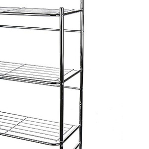 Mind Reader Alloy Collection, 3-Tier Over The Toilet Space Saver Rack, Metal, 23.5" L x 10.25" W x 70.5" H, Silver