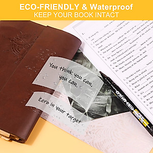 Transparent Sticky Notes with Marker, 3x3 inch Clear Sticky Note Pads, 7 Pack Translucent Sticky Note See Through School Office Supplies for Book Notes Highlights, Clean Removal (7 pack-clear)