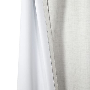 Dreaming Casa Linen Blackout Curtains 102 inches Long 2 Panels Set Beige 100% Blackout Curtains 52" W x 102" L