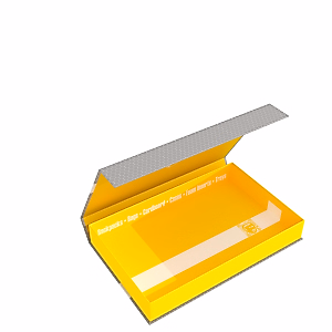 Feldherr Magnetic Box Yellow for Model Railway locomotives, Wagons and Vehicles - 6 Slots for Z Gauge - Vertical