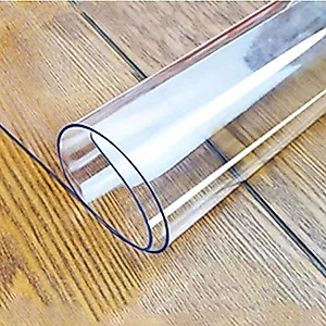 Clear PVC Desk Chair Mat,Transparent Floor Mats,Transparent PVC Floor Protection Pad,Table Cloth Protector,Non Slip,Wood/Tile Protection Mat for Office & Home,1.5mm Thick,140cm/160cm Wide,100-300cm l