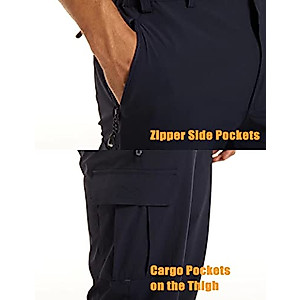 BIYLACLESEN Mens Hiking Shorts Quick Dry Pants Summer Pants for Men Cargo Shorts for Men Athletic Shorts Men Light Grey