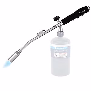 Ivation Charcoal Starter, Propane Charcoal Lighter, Quickly & Easily Ignite BBQ Grill, Smoker, Fireplace & Burn Weed, Torch Fire Starter with Button Ignition, Adjustable Flame, Tank Not Included