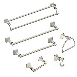 Moen DN8322BN Retreat 24-Inch Bathroom Double-Towel Bar, Brushed Nickel