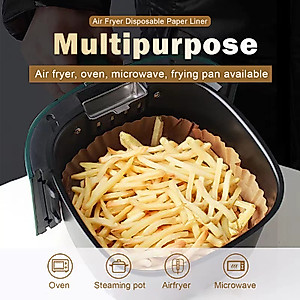 Air Fryer Disposable Paper Liner, 9 Inch Square Parchment Paper Liner 100PCS, Non-Stick Oil-proof Parchment Paper and Baking Paper for Baking