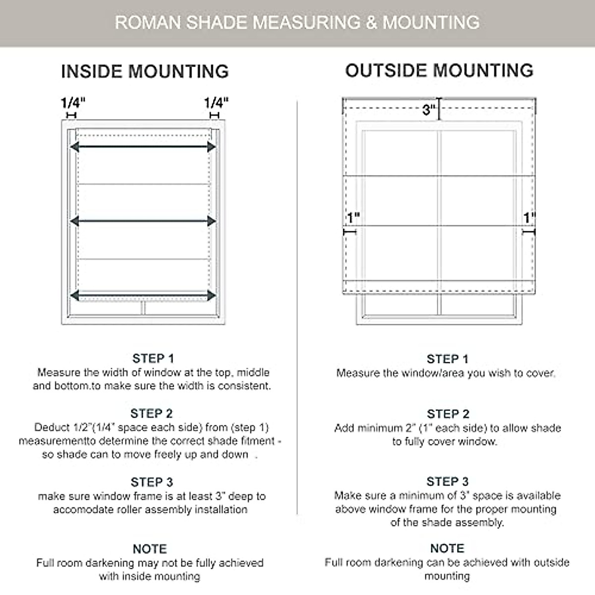 Madison Park Galen Cordless Roman Shades - Fabric Privacy Single Panel Darkening, Energy Efficient, Thermal Insulated Window Blind Treatment, for Bedroom, Living Room Decor, 31" x 64", Ivory