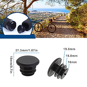 Create idea 10PCS Bike Handlebar Bar End Plugs Bicycle End Caps Plastic End Plugs for Road Bike Mountain Bike BMX Black 22mm Bicycle Replacement Accessories