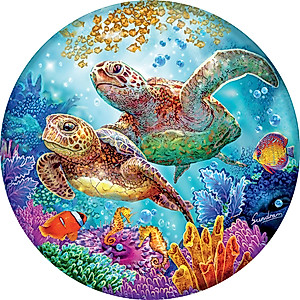 Ceaco - 8 in 1 Multipack - Seaside - (2) Round 300 Piece, (4) 550 Piece, (1) 750 Piece (1) 1000 Piece Jigsaw Puzzles