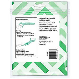 Amazon Brand - Solimo Mint Dental Flossers, 540 Count (6 Packs of 90)