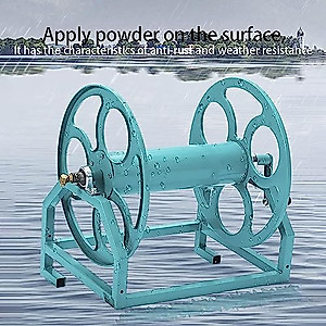 ILOOXI Wall Mounted Garden Hose Reel with Detachable Reel Metal Water Pipe Storage Rack,Wall-Mounted Design,Thickened Wrought Iron,with 3m Hose,1/2" Hose for Yard (Color : A)