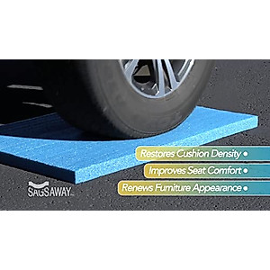 SagsAway Regular 1.5in Thick Cushion Insert and .5in Posture Zone for Immediate Lasting Support of 1 Saggy Seat. Military Grade Foam Adds Thickness, Delay Replacing Sofa