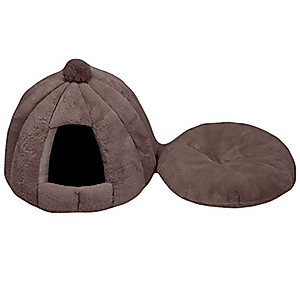 Beskie Pet Tent Cave Bed for Small Medium Puppies Kitty Dogs Cats Pets Sleeping Bag Thick Fleece Warm Soft Dog Bed Cuddler Burrow House Hole Igloo Nest Cozy Bed for Cat Puppy
