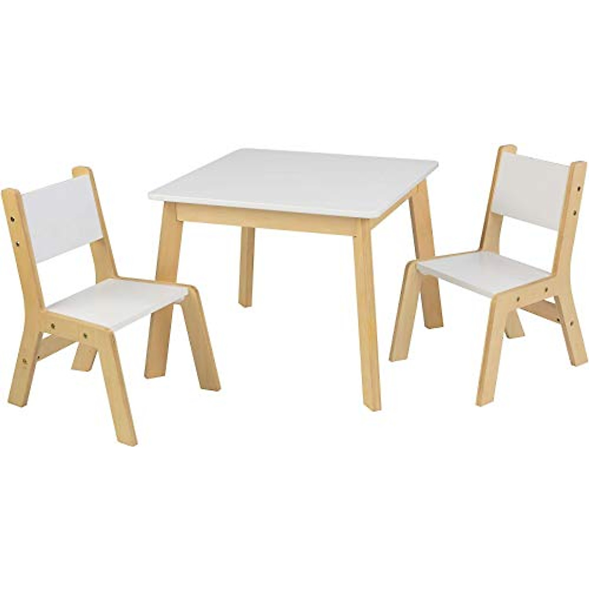 KidKraft Modern Table and 2 Chair Set & Sling Bookshelf - Natural
