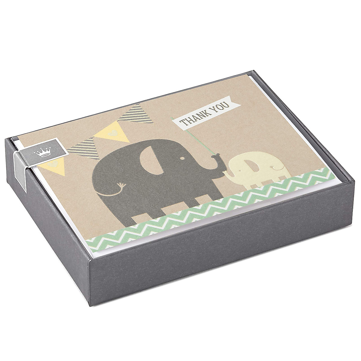 Hallmark Baby Thank You Cards, Elephants (10 Cards with Envelopes)