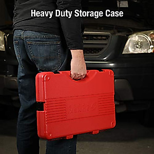 Sunex 2646, 1/2 Inch Drive Deep Impact Socket Set, 26-Piece, Metric, 10mm-36mm, Cr-Mo Alloy Steel, Radius Corner Design, Heavy Duty Storage Case