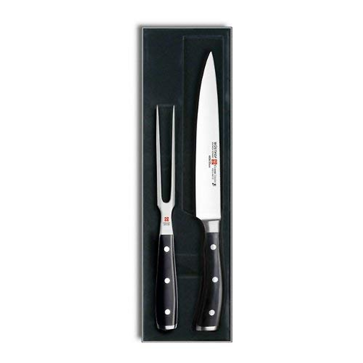 Wusthof Classic IKON Carving Set, 2 Piece, Black