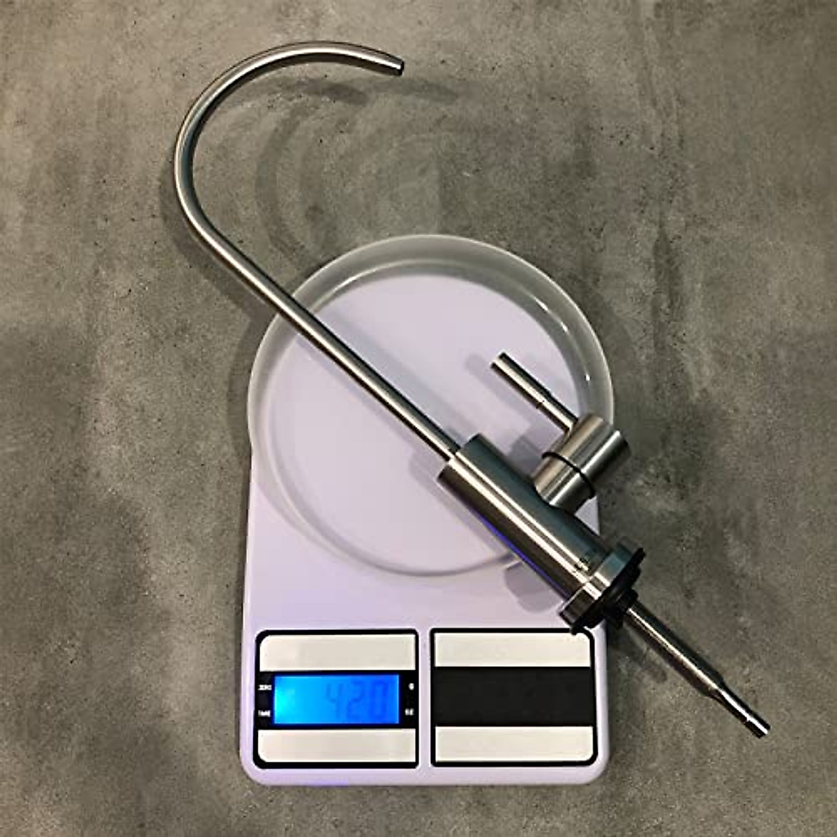 Drinking Water Faucet 100% Lead-Free Kitchen Water Filter Faucet Stainless Steel Cold Water Bar Sink Faucet for Water Purifier Filter Filtration System, 1/4-inch Tube, Brushed Finish