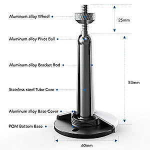 [3 Pack] KIWISMART Wall Mount Compatible with Ring Stick up Cam Wired/Battery and Ring Indoor Cam HD Securit Camera Metal Mount with 360 Degree Adjusable Mount (White)