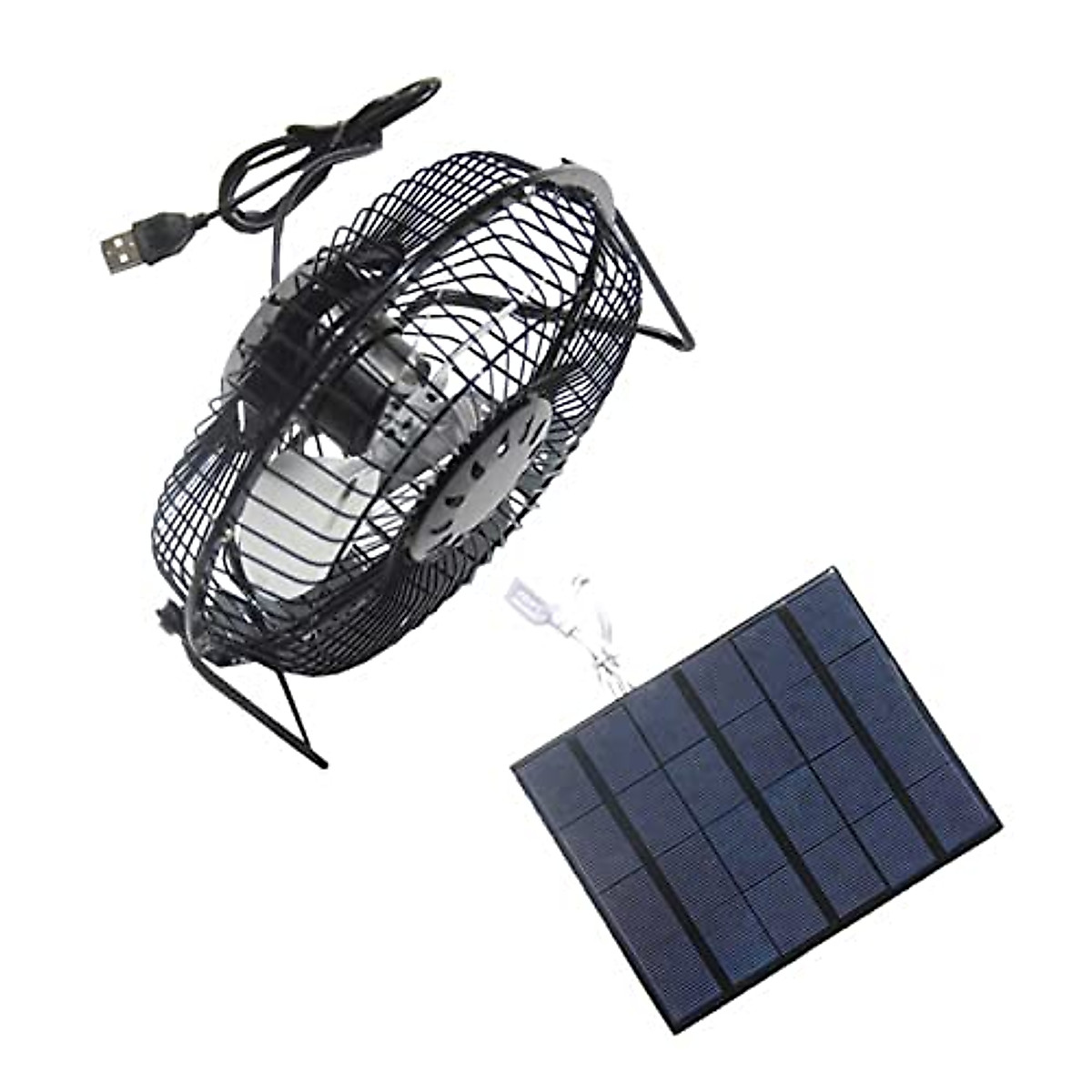 5w Solar Powered Exhaust Fan for Shed Fan Waterproof Solar Powered Fan Kit for Chicken Coop, Pet Houses, and Windows, Solar Fan for Greenhouse USB Solar Roof Fan Cool Stuff