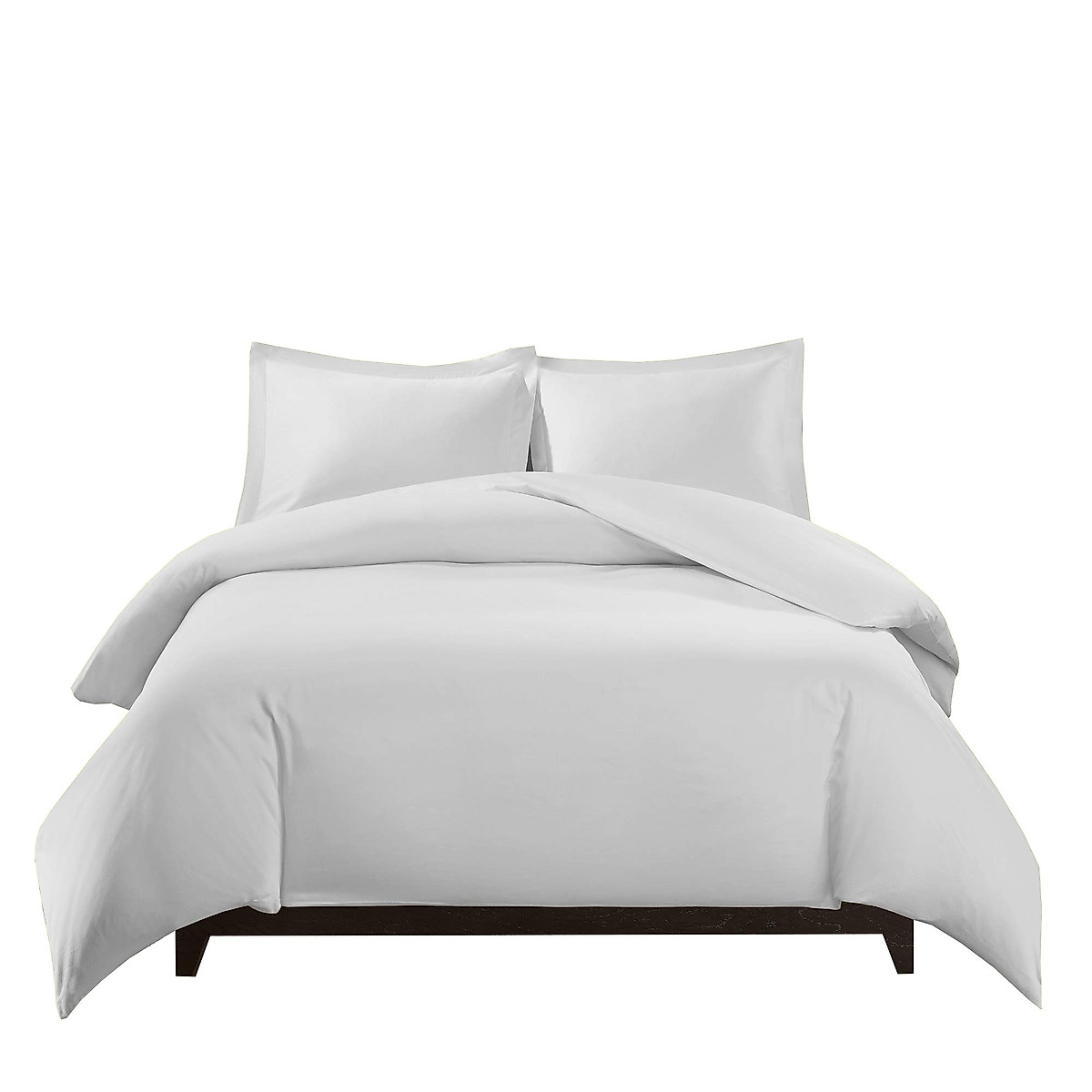 Royal Tradition Viscose from Bamboo Duvet Bedding Set-Medium Weight Down Alternative Comforter (Duvet Insert with Duvet Cover and 2-Shams) King/California King, Solid White