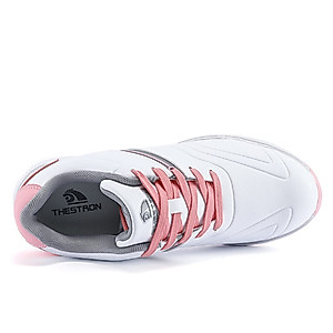 VEACAM Spikeless Golf Shoes Casual Waterproof Golf Sneakers Comfort Anti Slip Golf Footwear Outdoor Ladies Golf Footwears,Pink,7