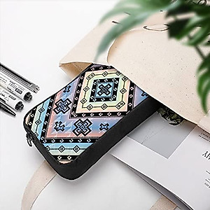 Abstract Aztecs Pencil Case Makeup Bag Big Capacity Pouch Organizer for Office College