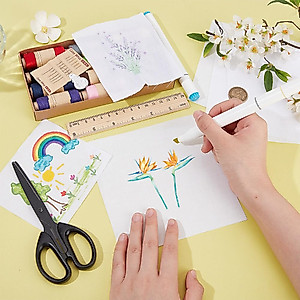 NBEADS 100 Pcs 100% Cotton Fabric, White Precut Square Fabrics 4.96x4.8 Inch Embroidery Fabric Cross Stitch Cloth Cotton Aida Fabric for Embroidery Quilting Tie-dye Hand Painting Sewing