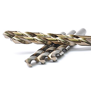 OXTUL 5PCS 5/16" Inch HSS General Purpose Heavy Duty Jobber Length Cobalt Twist Drill Bits,ideal for drilling on mild steel, copper, Aluminum, Zinc alloy etc.