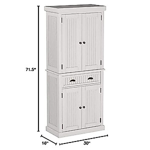Homestyles Nantucket Pantry, 30", Off White