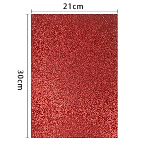 Misscrafts 20pcs Glitter Felt Sheets Solid Glitter Fabric 21 x 30cm Craft Felt 20 Colors for DIY Bag Hair Clips Hat Making