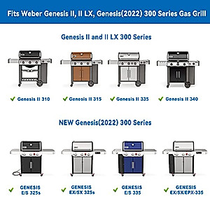 Stanbroil Stainless Steel Cooking Grate for Weber Genesis II and Genesis II LX 300 Series Gas Grills - Grill Grid Grate for Weber Genesis 2022 - Replacement Parts for Weber 66095 - Set of 2