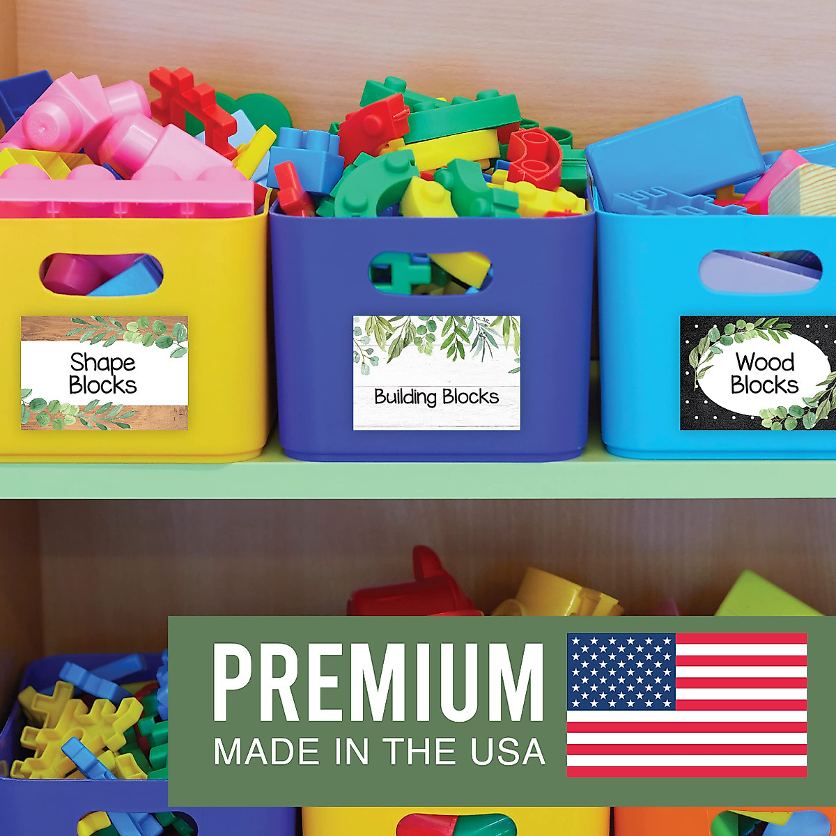 Hadley Designs 56 Farmhouse Name Tags for Kids & Classroom Use
